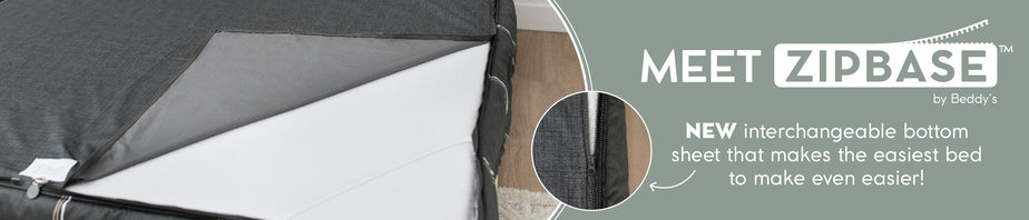 Meet ZipBase: Interchangeable Sheets That Zip | Beddy's
