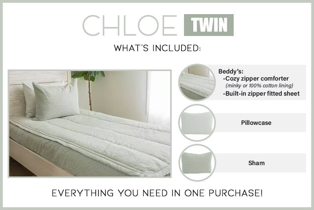 Chloe Luxe Zipper Bedding | Beddy's